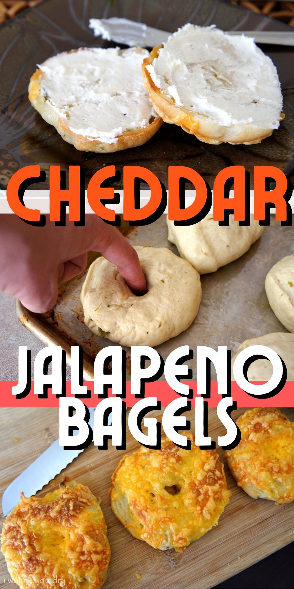 Jalapeno Cheddar Bagels - I Wash You Dry