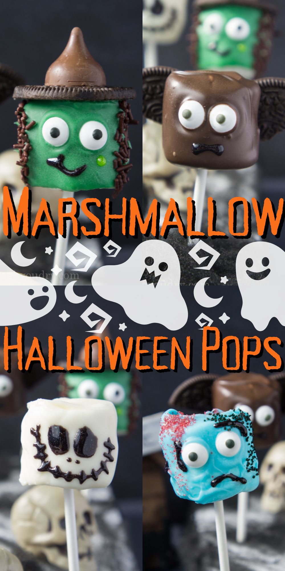 Halloween Marshmallow Pops - I Wash You Dry