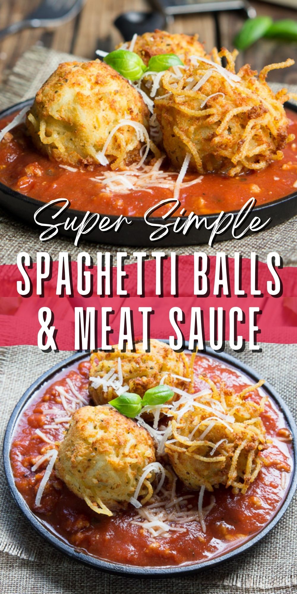 Spaghetti Balls with Meat Sauce - I Wash You Dry