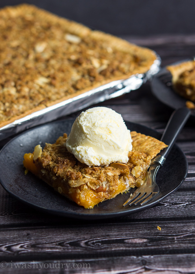 Peach Slab Pie | I Wash You Dry