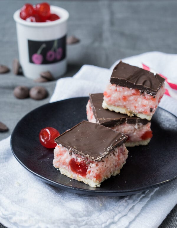 Cherry Ripe Slice - I Wash You Dry