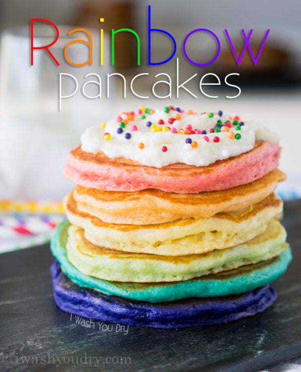 Rainbow Pancakes - I Wash You Dry