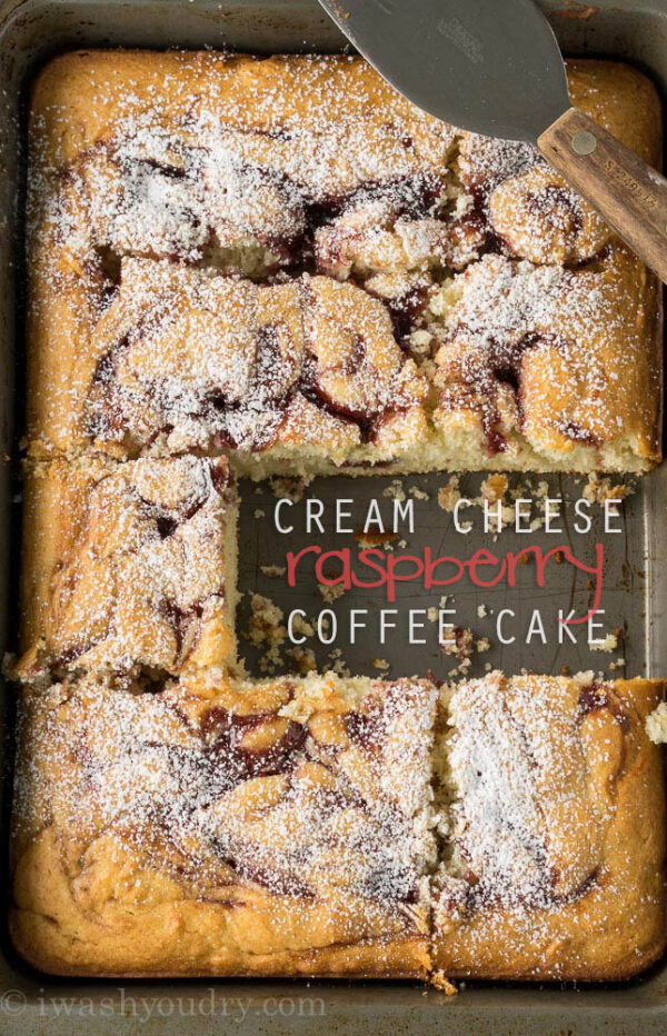 Cream Cheese Raspberry Coffee Cake - I Wash You Dry