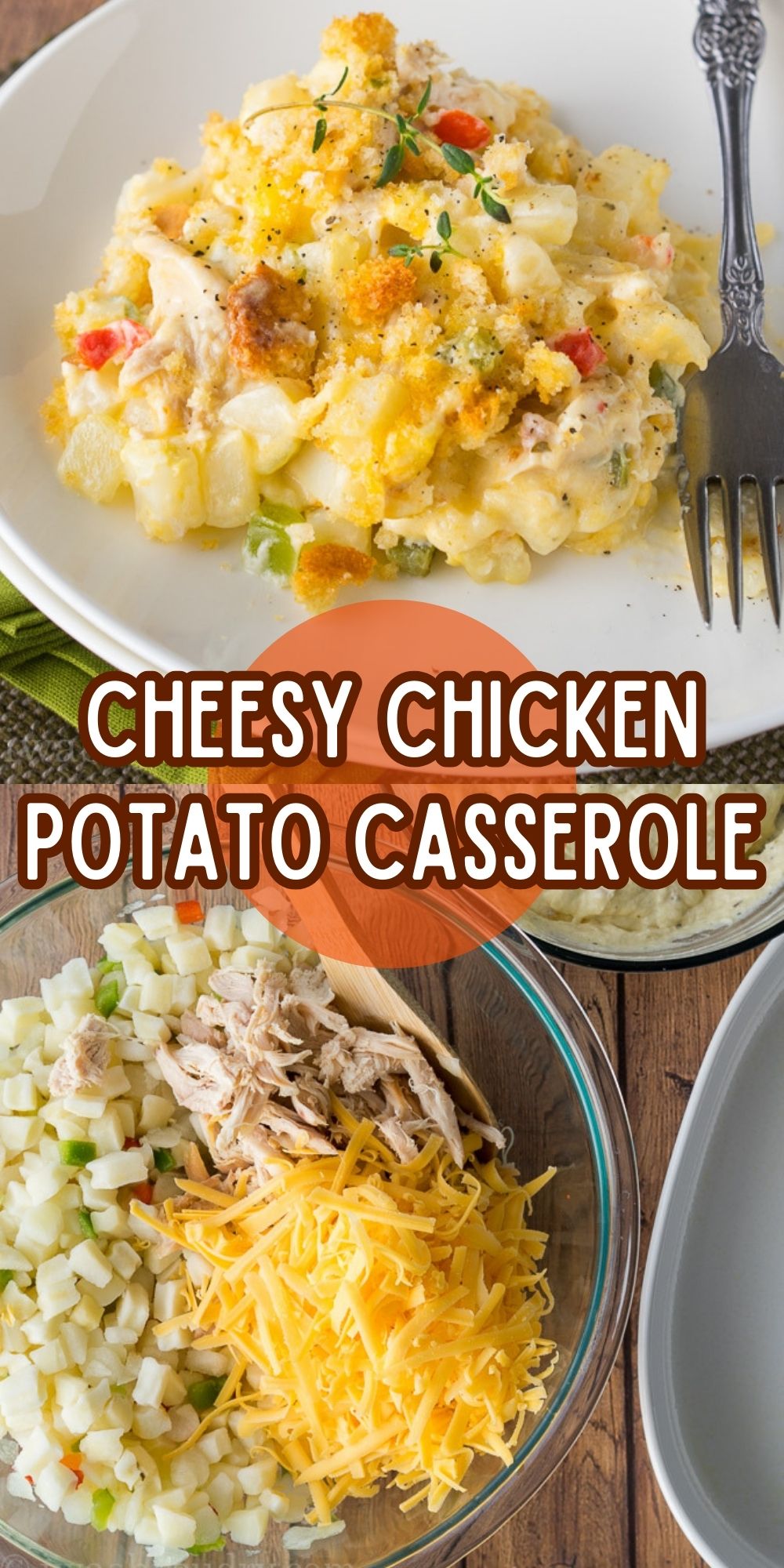 Cheesy Chicken Potato Casserole - I Wash You Dry