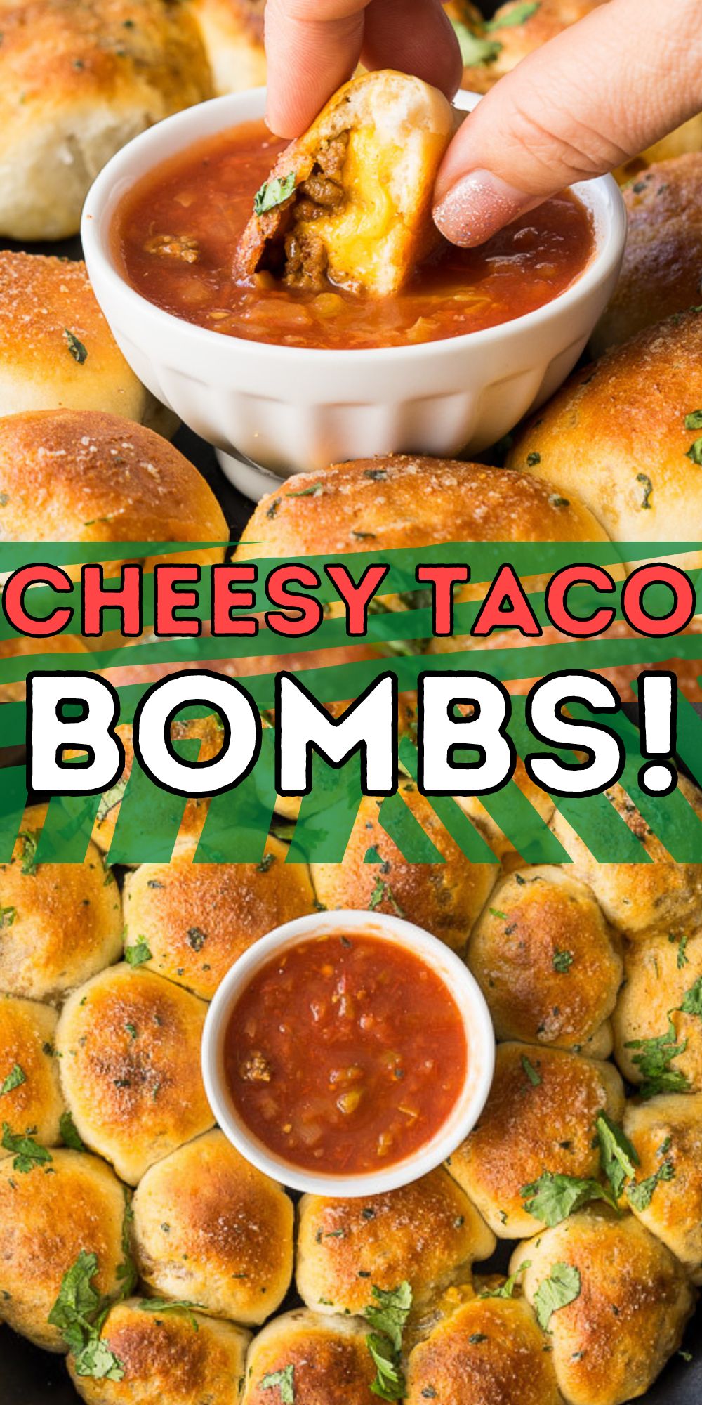 Cheesy Taco Bombs Skillet - I Wash You Dry
