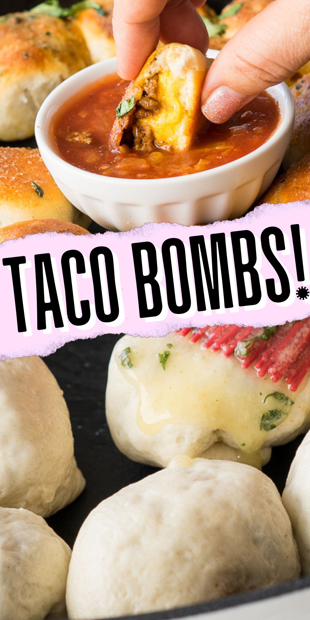 Cheesy Taco Bombs Skillet - I Wash You Dry