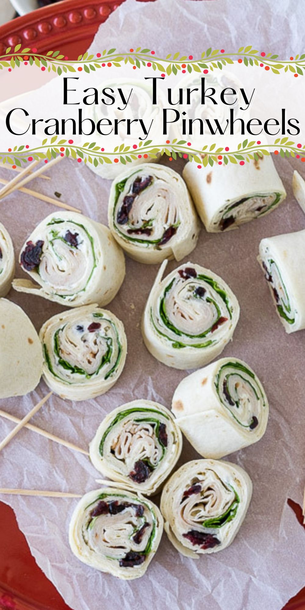 Turkey Cranberry Pinwheels - I Wash You Dry