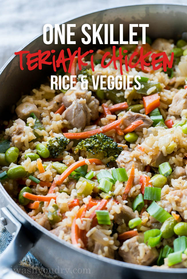Chicken Teriyaki Rice Vegetable Skillet - I Wash You Dry