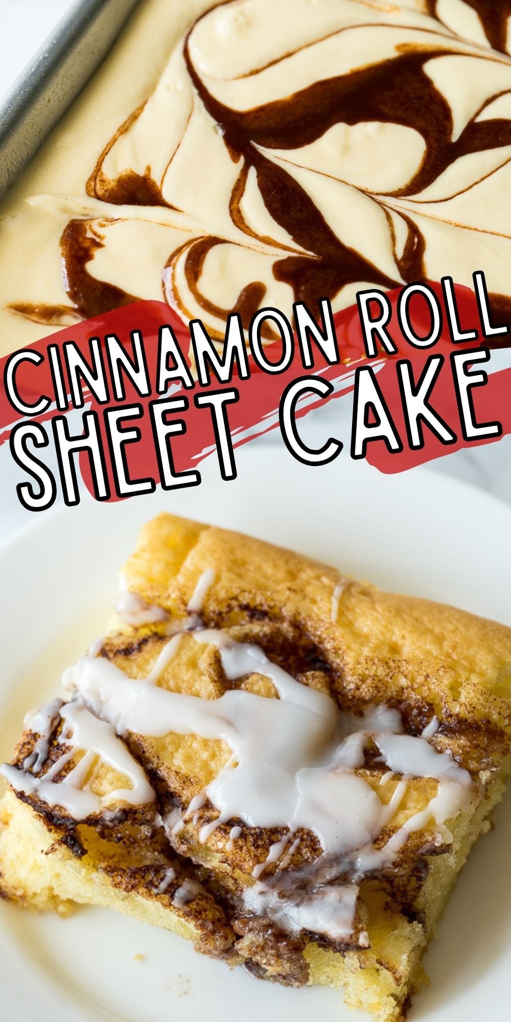 Cinnamon Roll Sheet Cake - I Wash You Dry