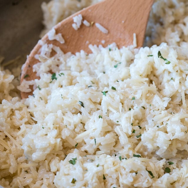 Garlic Parmesan Rice - I Wash You Dry
