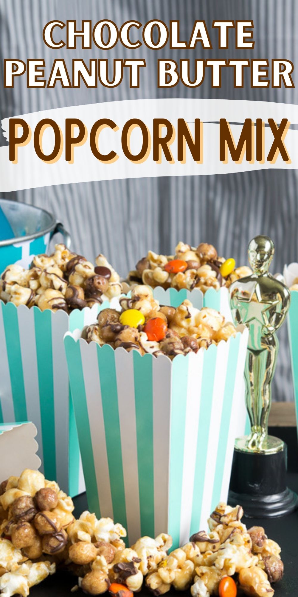 Peanut Butter and Chocolate Popcorn Crunch Mix