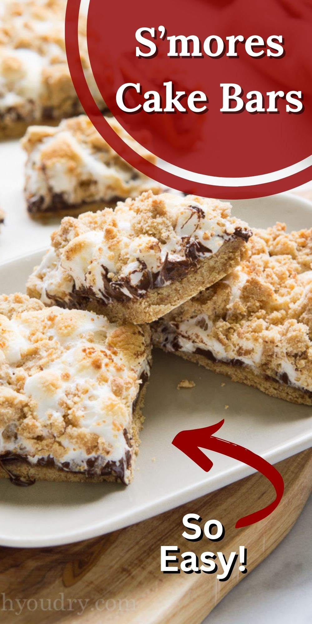 Gooey S'mores Cake Bars