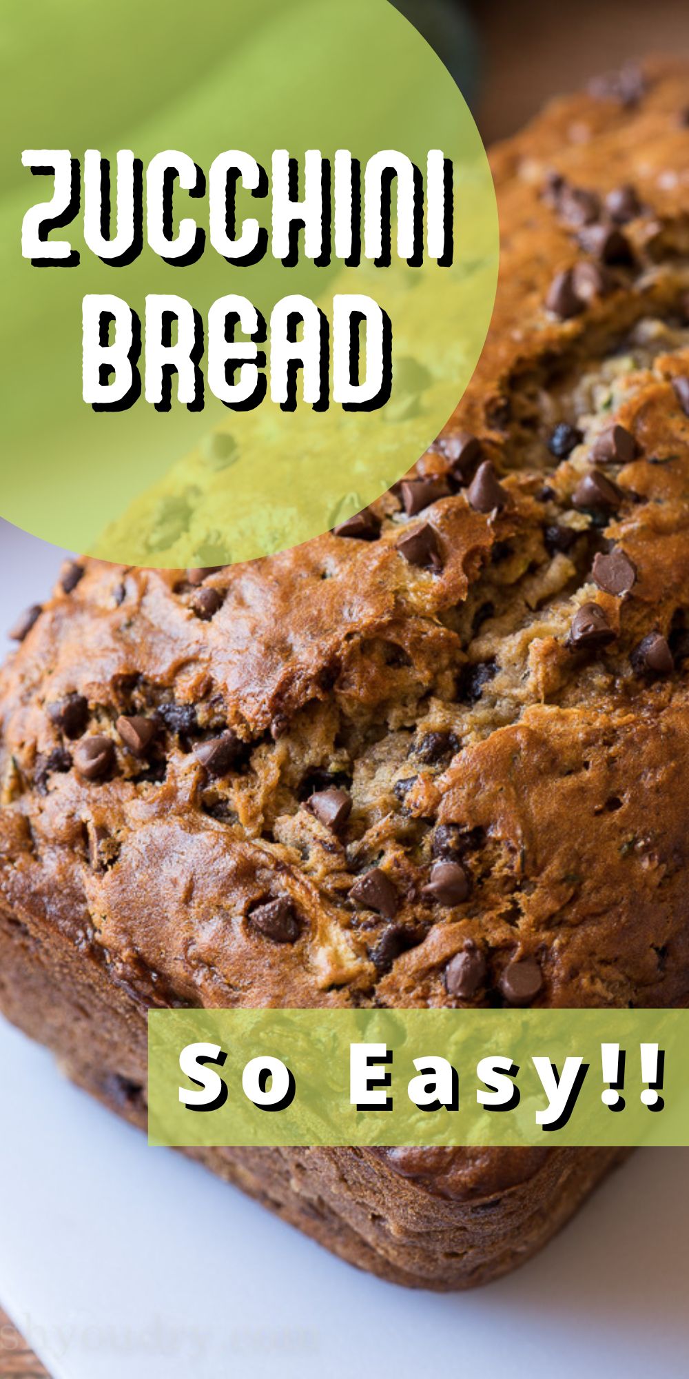 One Bowl Chocolate Chip Zucchini Bread - I Wash You Dry