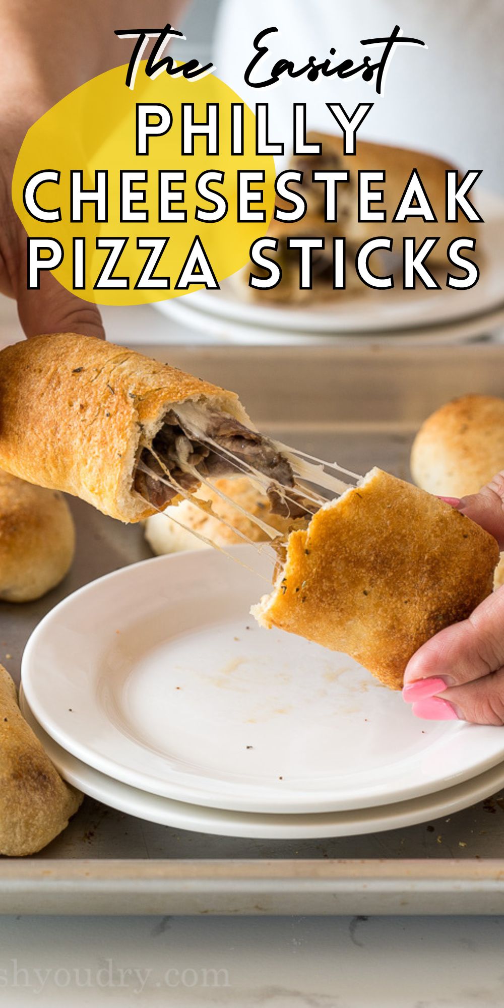 Philly Cheese Steak Pizza Sticks - I Wash You Dry