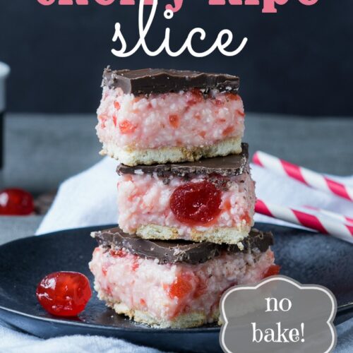 Cherry Ripe Slice - I Wash You Dry