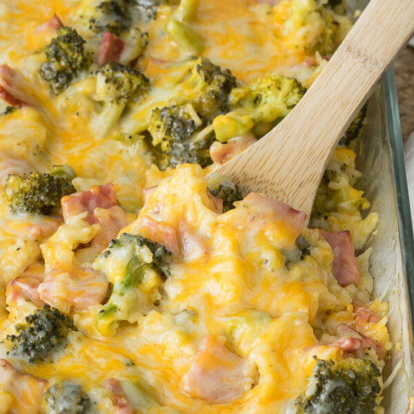 Cheesy Leftover Ham and Rice Casserole - I Wash You Dry