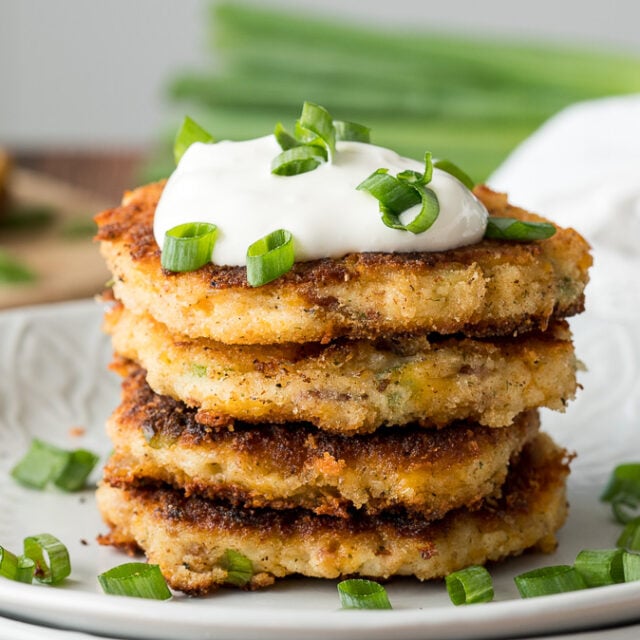 Loaded Mashed Potato Cakes - I Wash You Dry