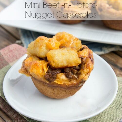 Mini Beef and Potato Nugget Casseroles - I Wash You Dry