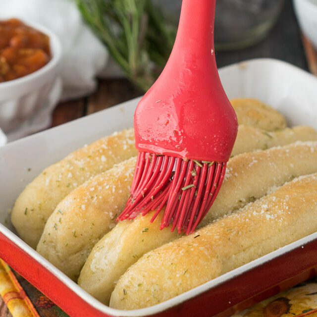 Small Batch Garlic Parmesan Breadsticks - I Wash You Dry