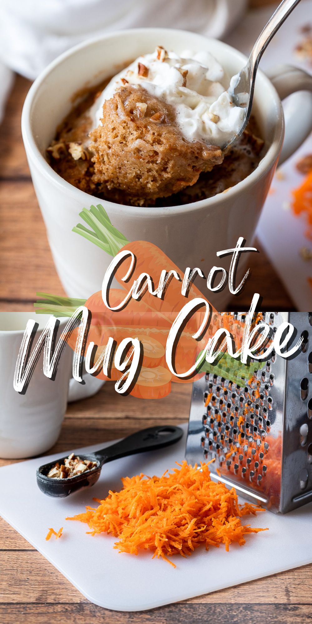Easy Carrot Cake Mug Cake Recipe - I Wash You Dry