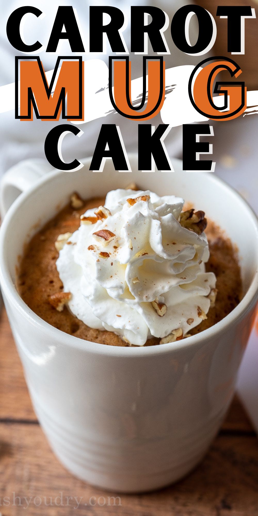 Easy Carrot Cake Mug Cake Recipe - I Wash You Dry