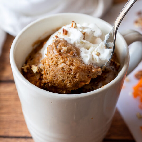 Easy Carrot Cake Mug Cake Recipe - I Wash You Dry