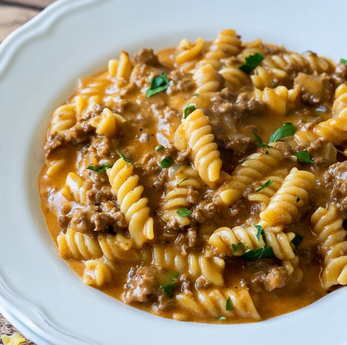 Italian Beef Pasta Skillet - I Wash You Dry