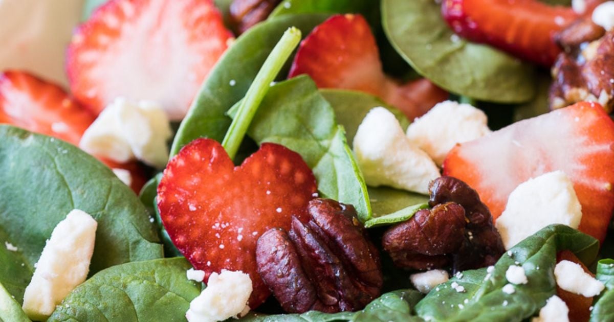 Strawberry Spinach Salad With Candied Pecans I Wash You Dry