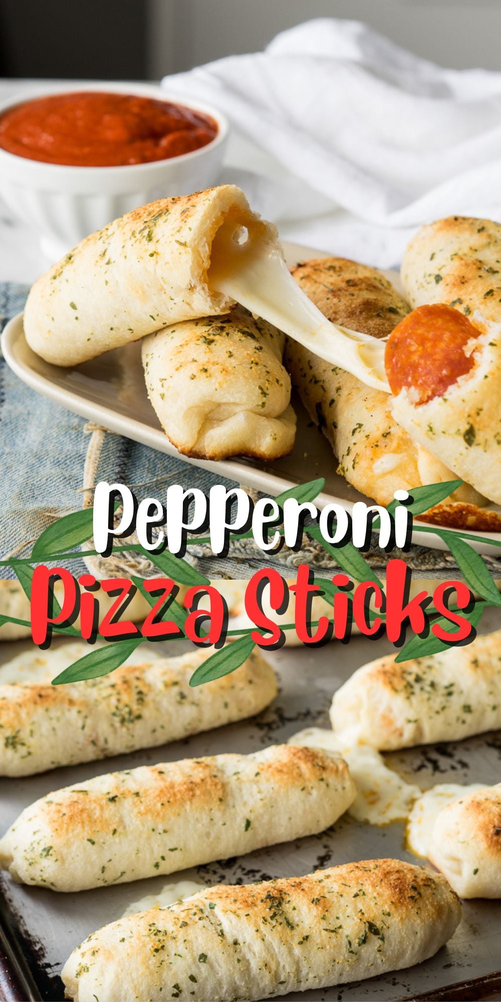 Cheesy Pepperoni Pizza Sticks - I Wash You Dry