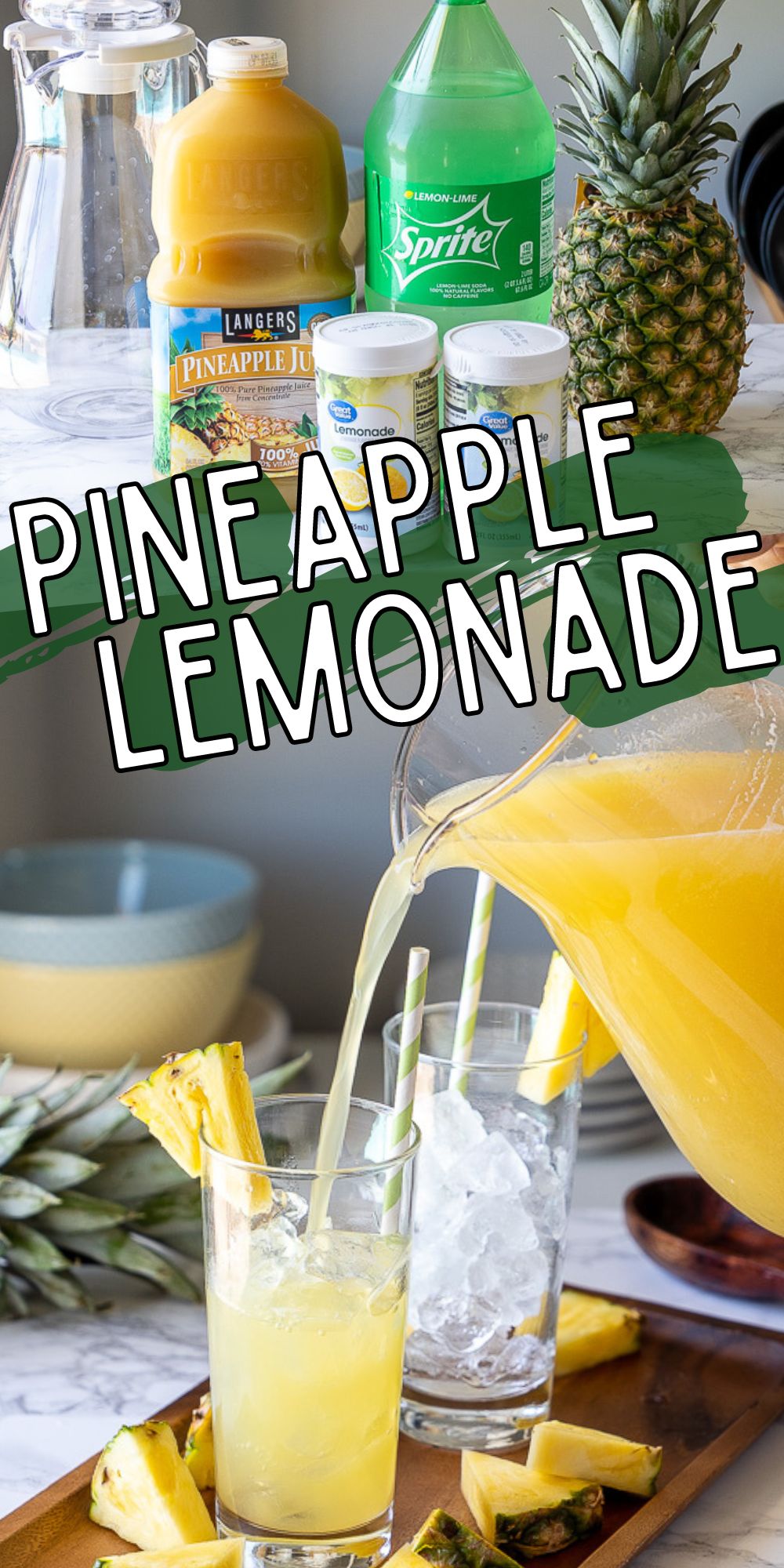 Sparkling Pineapple Lemonade Recipe - I Wash You Dry