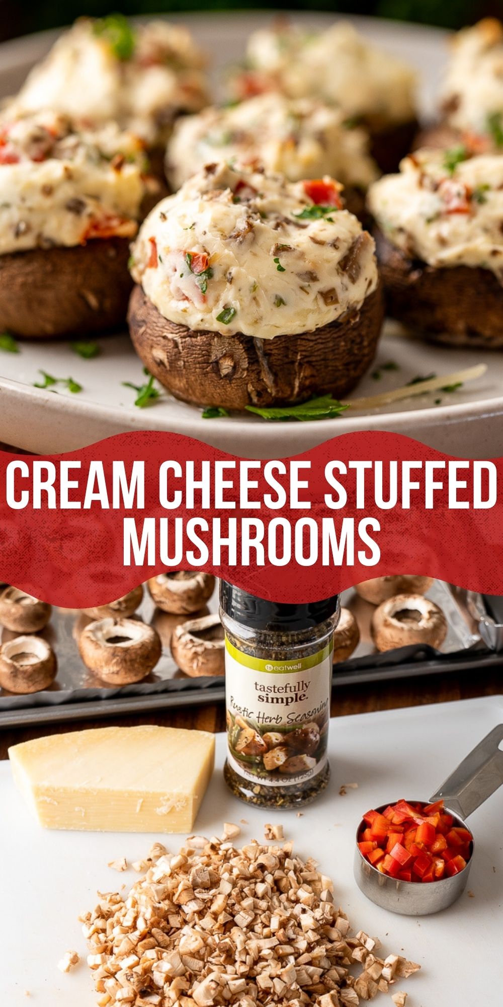 Cream Cheese Stuffed Mushrooms - I Wash You Dry