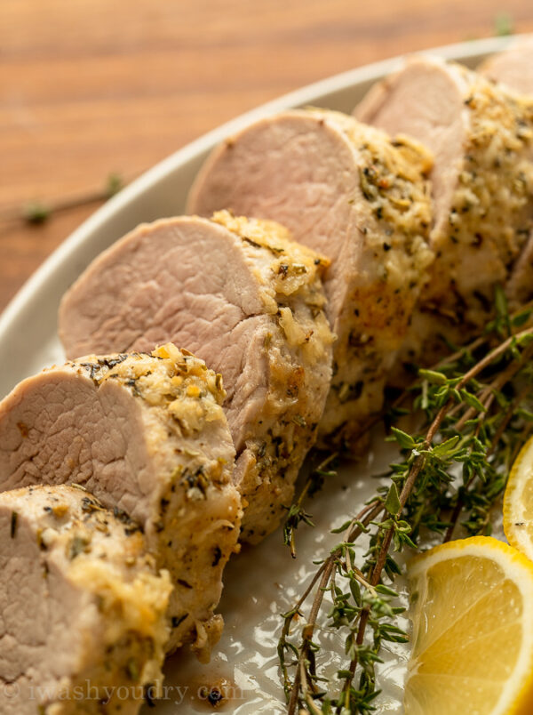 Garlic Herb Pork Tenderloin Recipe - I Wash You Dry