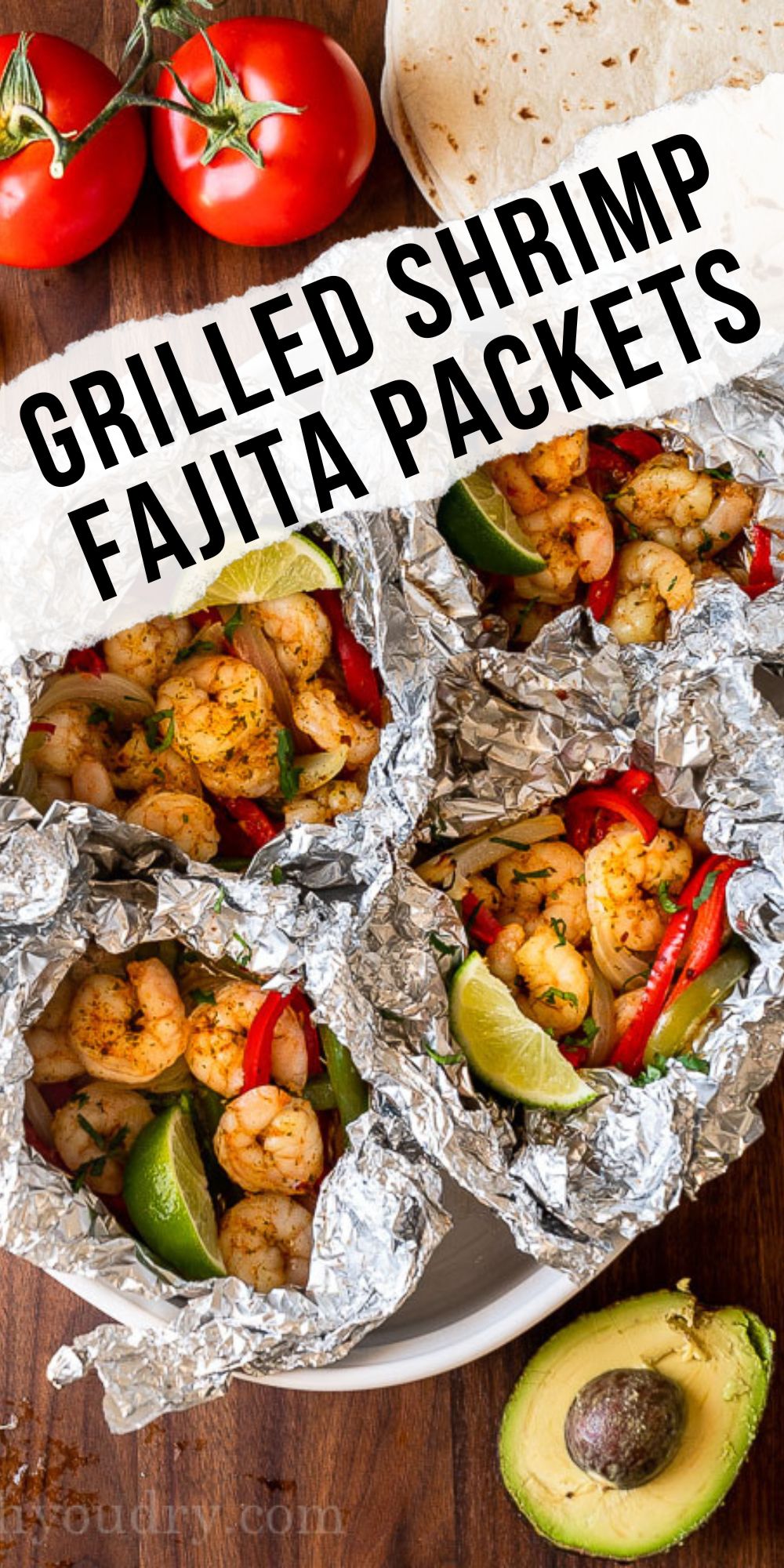 Grilled Shrimp Fajita Packets - I Wash You Dry