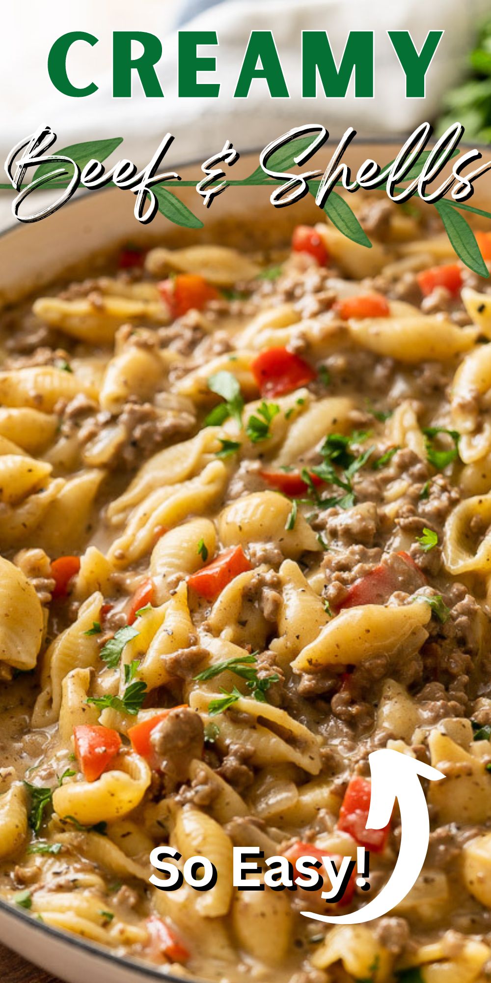 Creamy Beef and Shells - I Wash You Dry