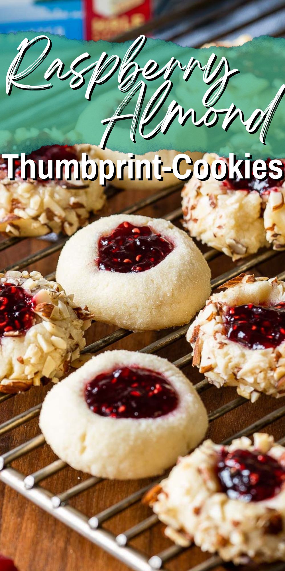 Almond Raspberry Thumbprint Cookies - I Wash You Dry
