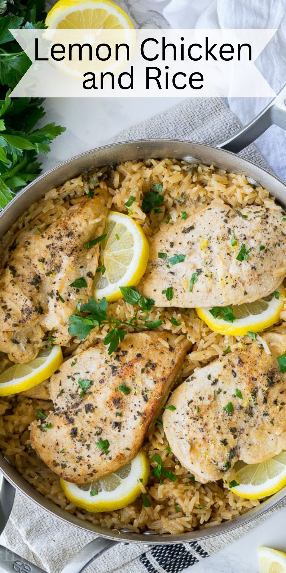 Lemon Chicken Rice Skillet - I Wash You Dry