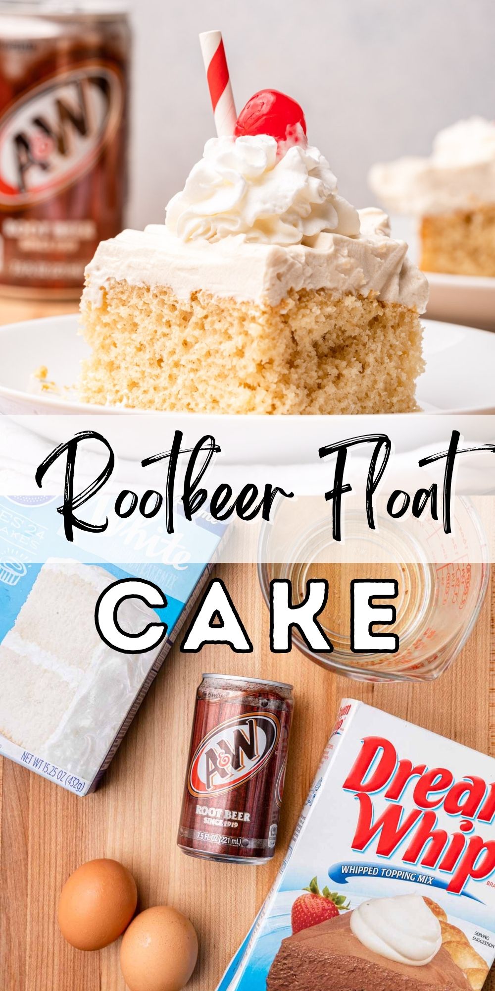 Root Beer Float Cake - I Wash You Dry