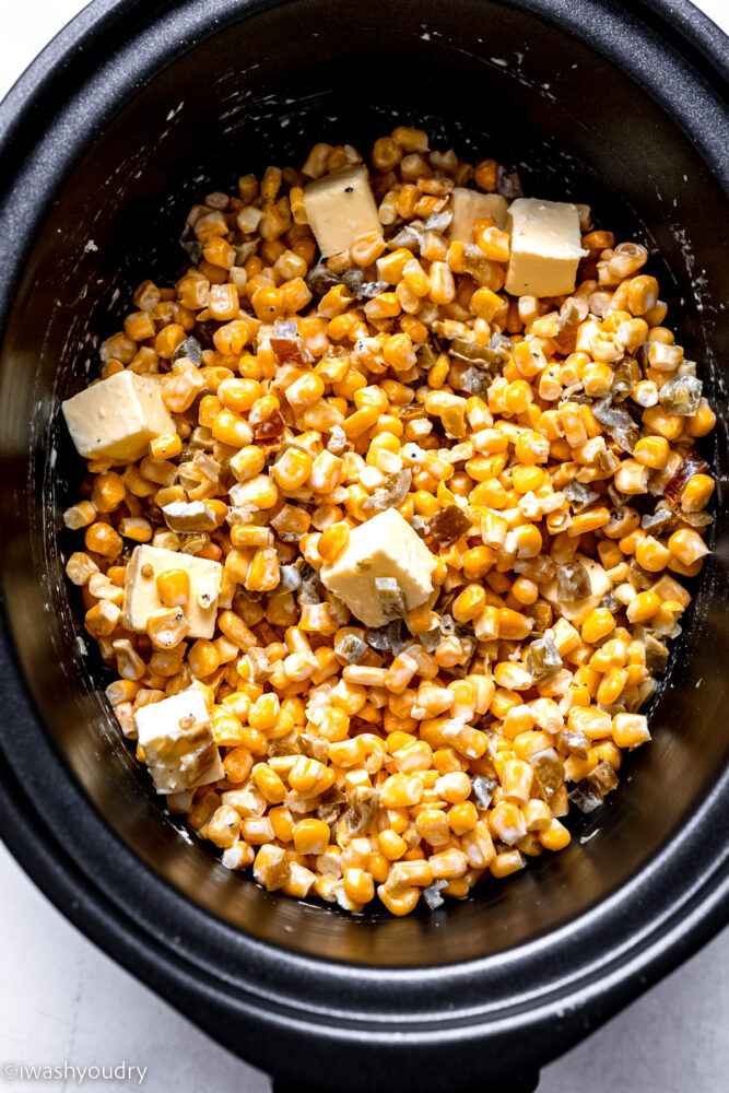 Slow Cooker Creamed Corn - I Wash You Dry