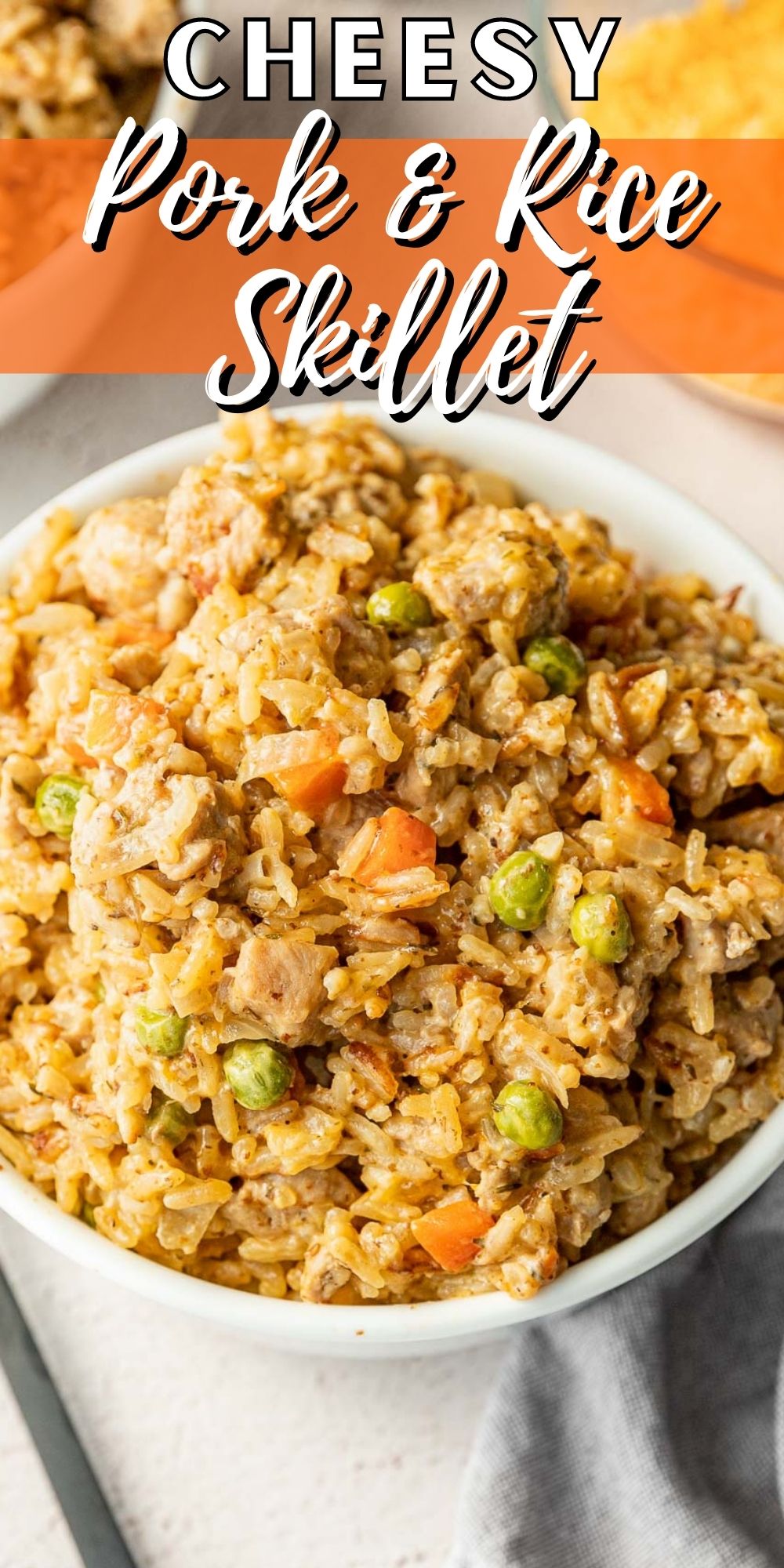 Cheesy Pork and Rice Skillet - I Wash You Dry