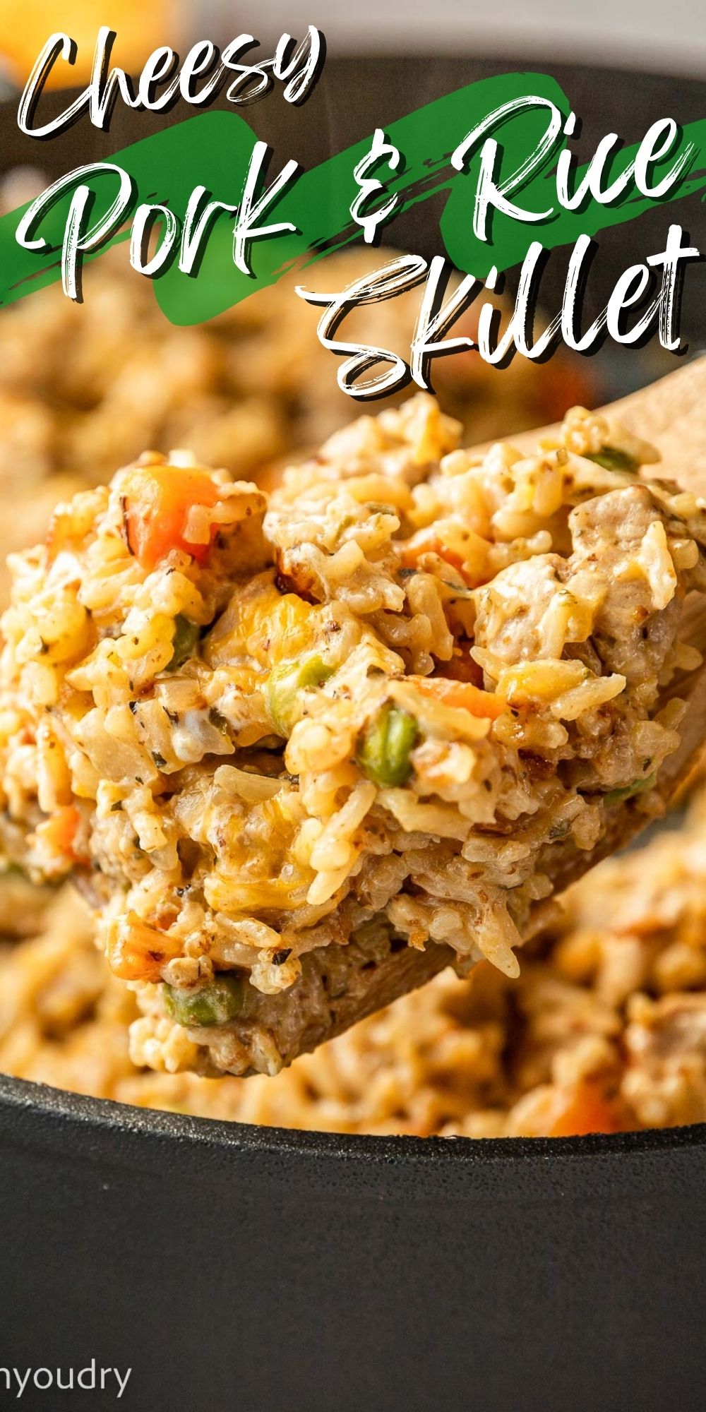 Cheesy Pork and Rice Skillet - I Wash You Dry