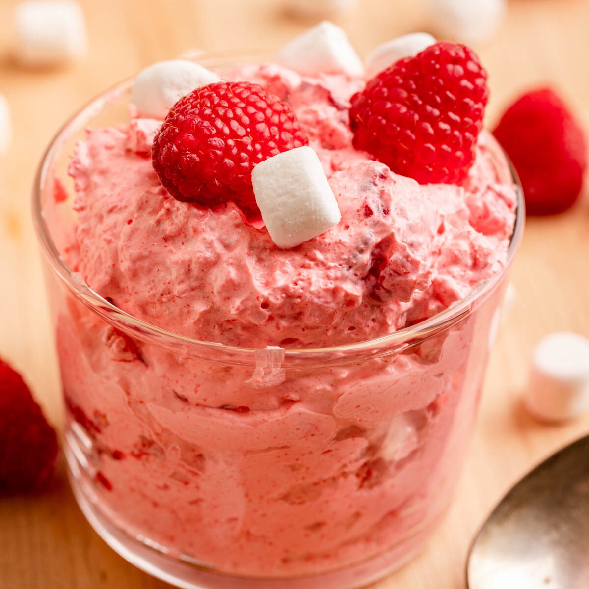 Raspberry Fluff Salad - I Wash You Dry