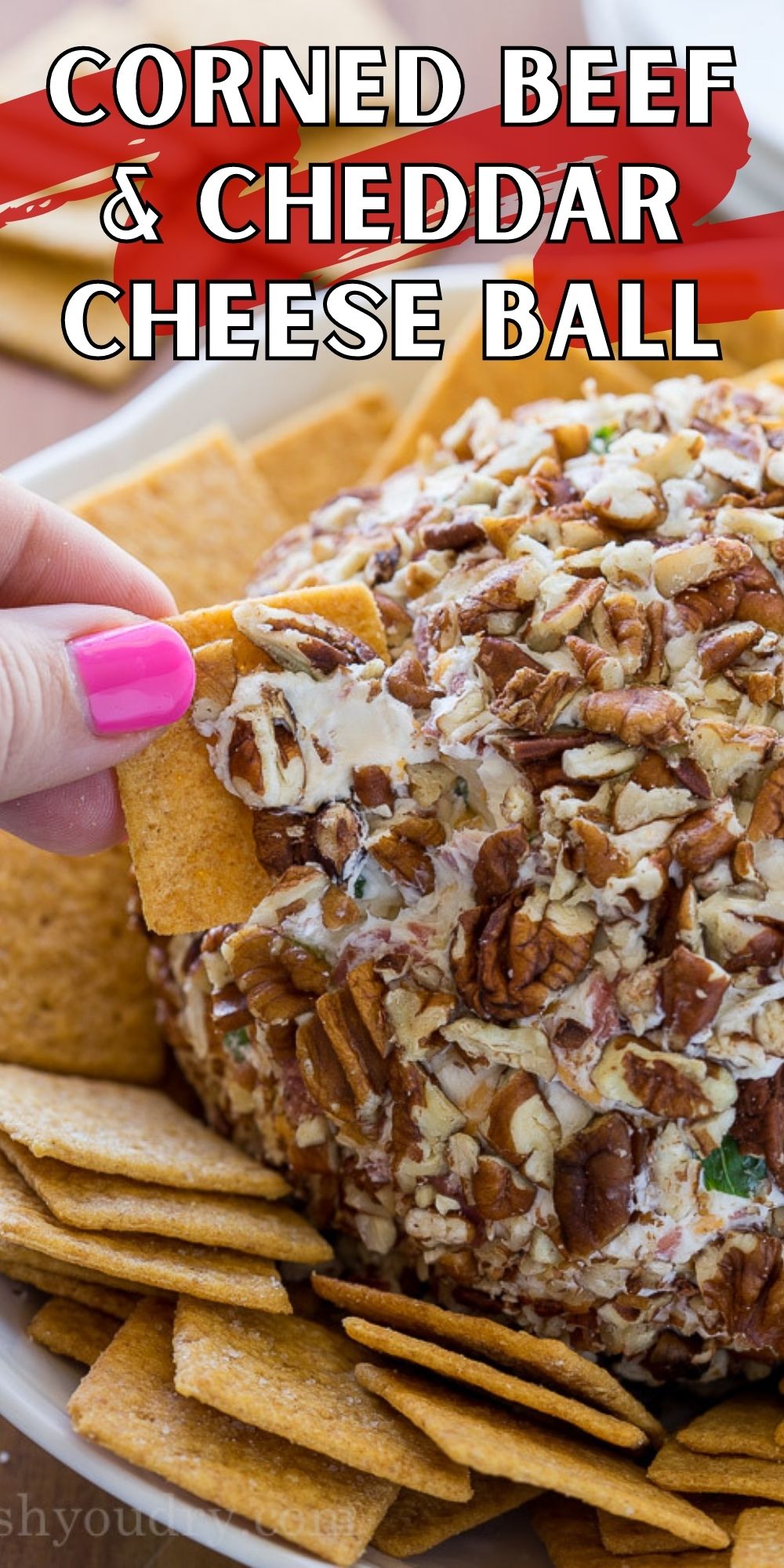 Corned Beef and Cheddar Cheese Ball - I Wash You Dry