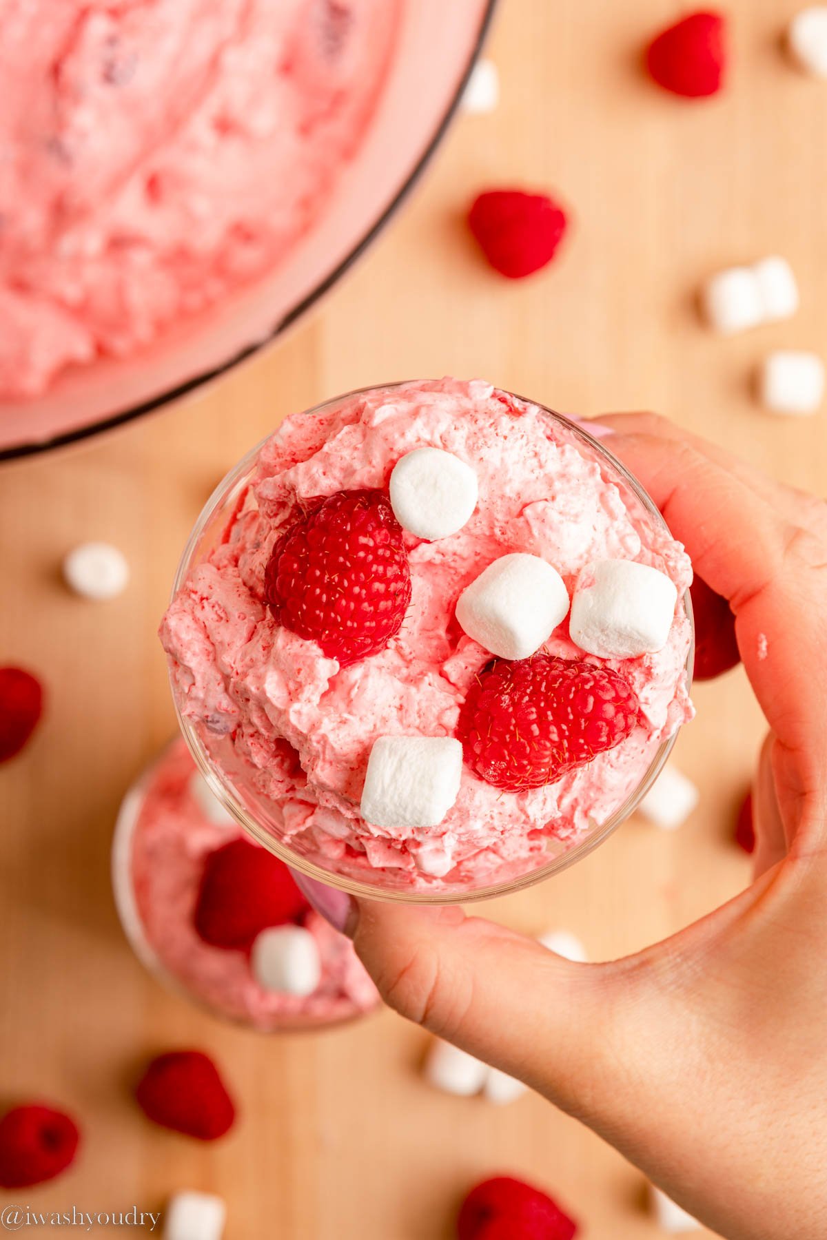 Raspberry Fluff Salad - I Wash You Dry