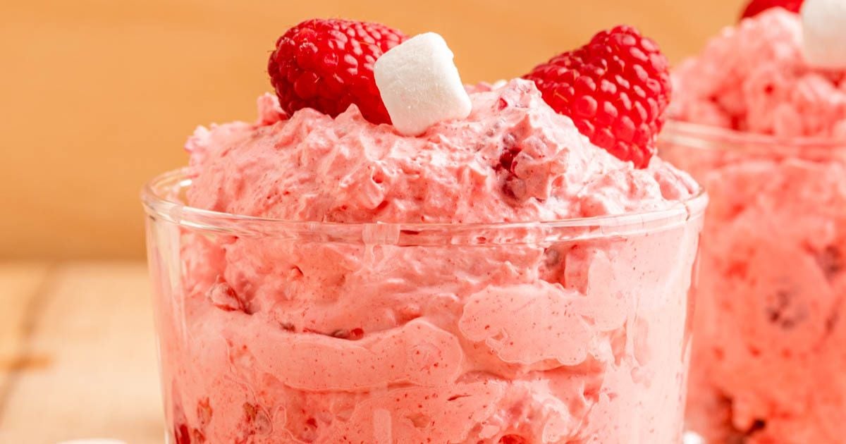 Raspberry Fluff Salad - I Wash You Dry