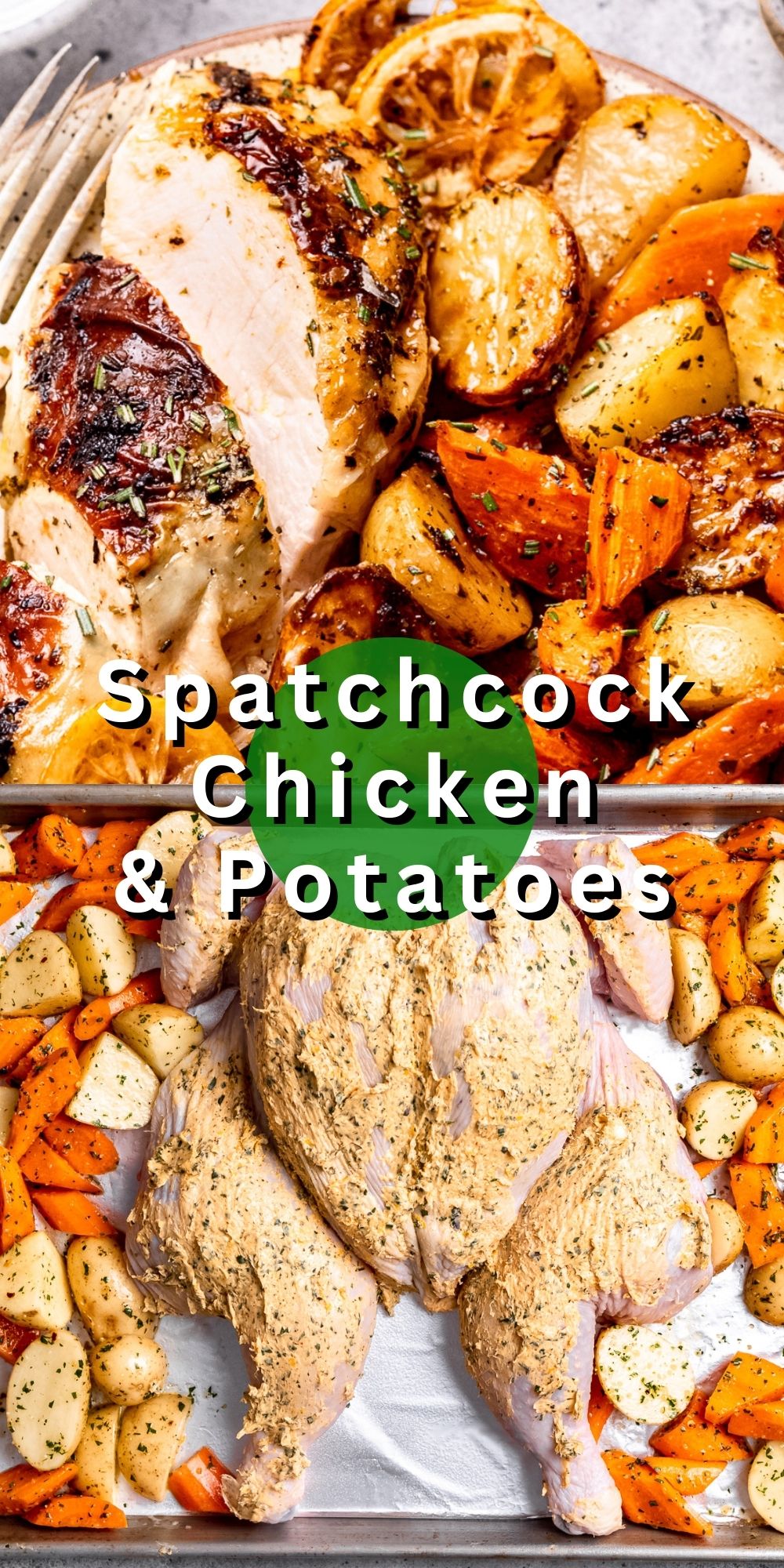 Spatchcock Chicken with Potatoes - I Wash You Dry
