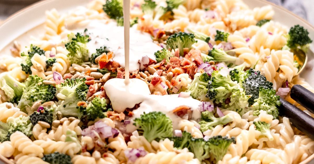 Creamy Broccoli Pasta Salad I Wash You Dry