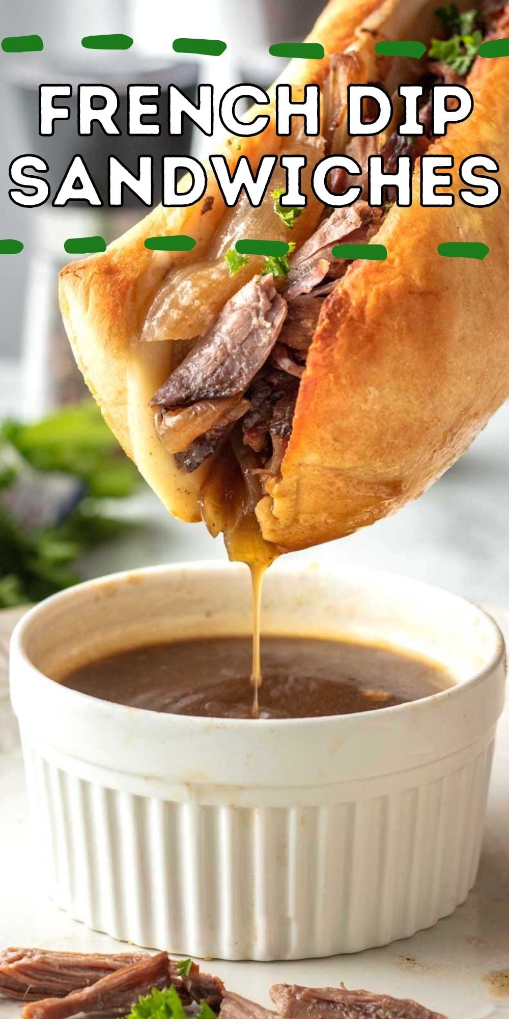 Slow Cooker French Dip Sandwiches - I Wash You Dry