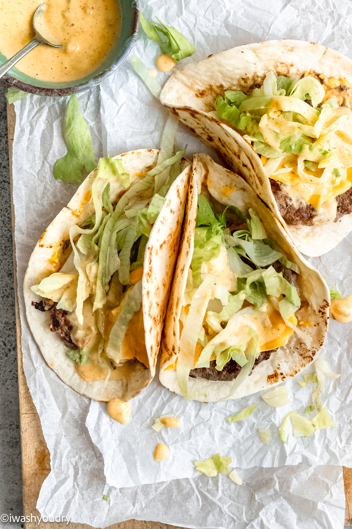 Big Mac Smash Burger Tacos - I Wash You Dry