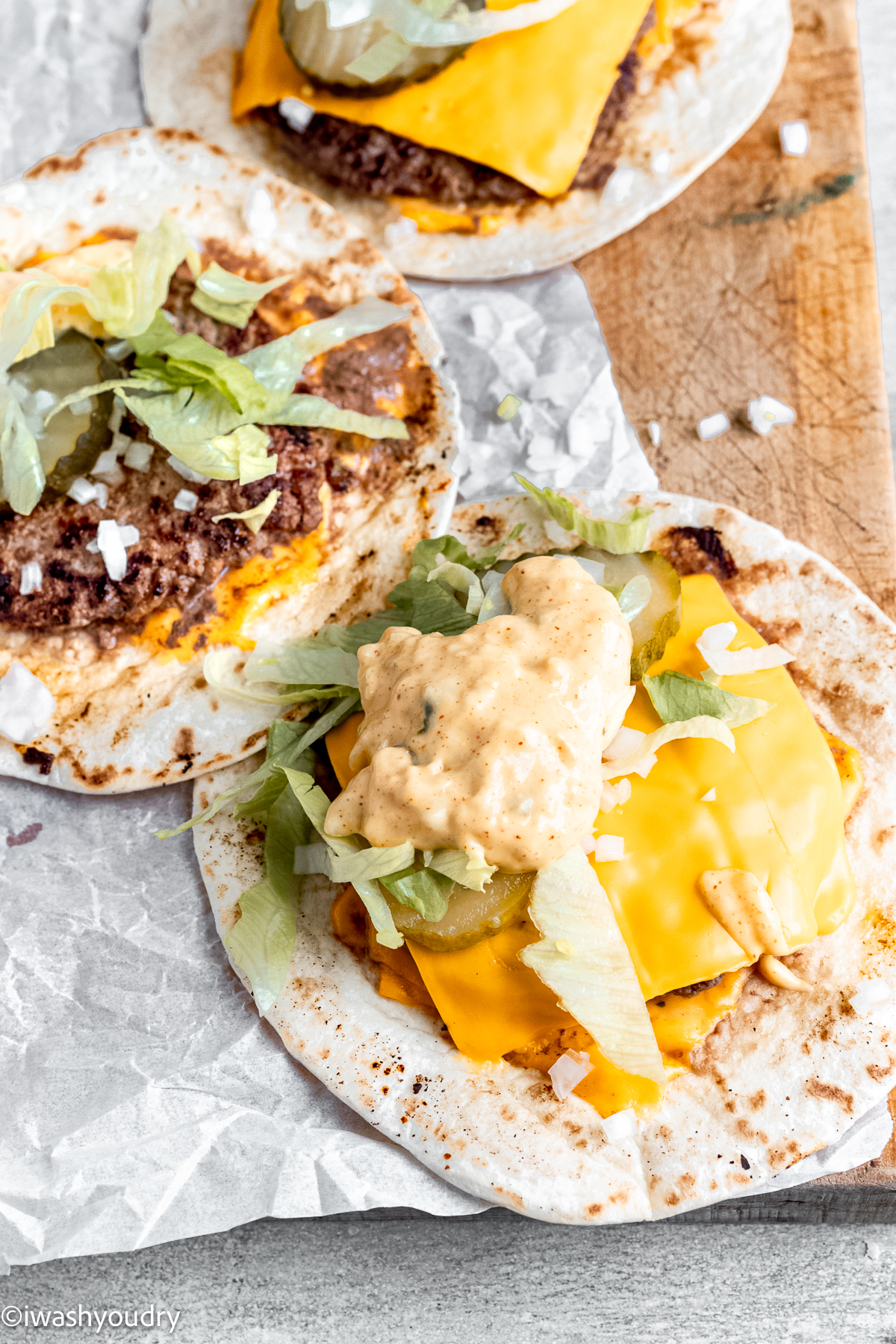 Big Mac Smash Burger Tacos - I Wash You Dry