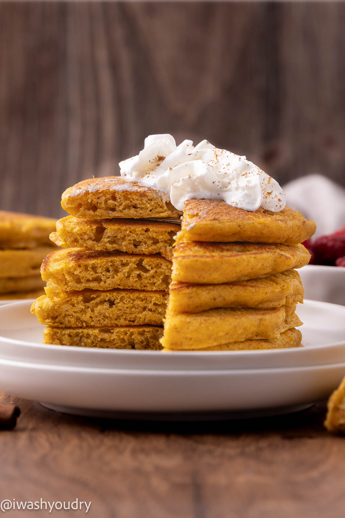 Fluffy Pumpkin Pancakes - I Wash You Dry